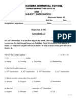 SIP AGC 2022 Class 2 Sample Question Paper | PDF