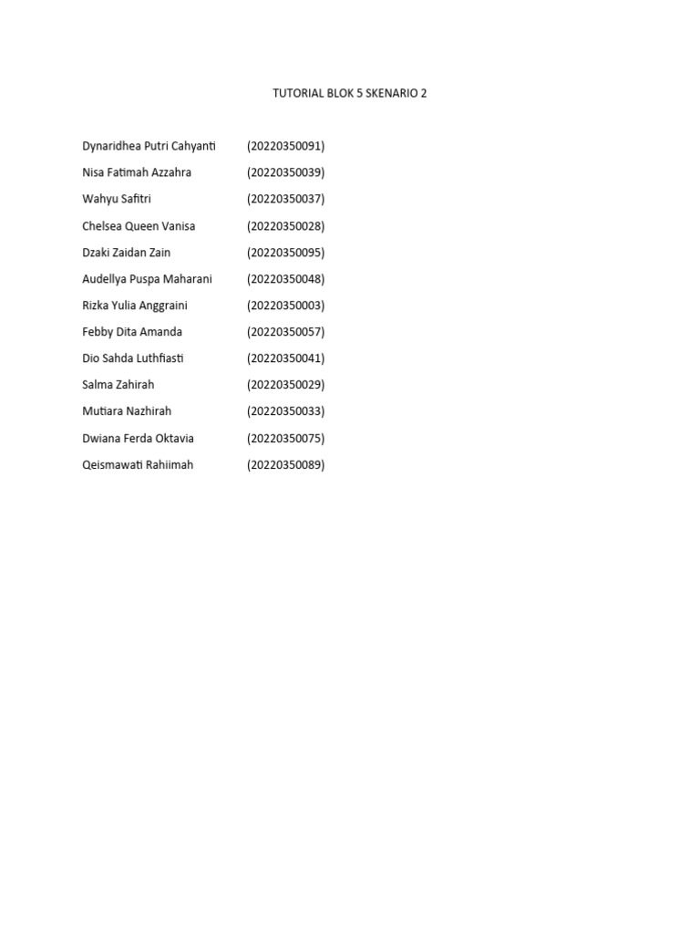 Tutorial Blok 5 Skenario 2 | PDF