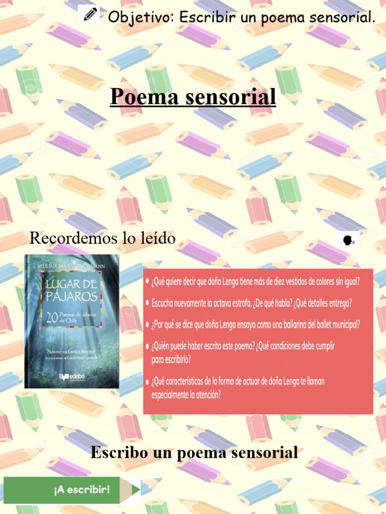 CLASE 64.poema sensorial | PDF