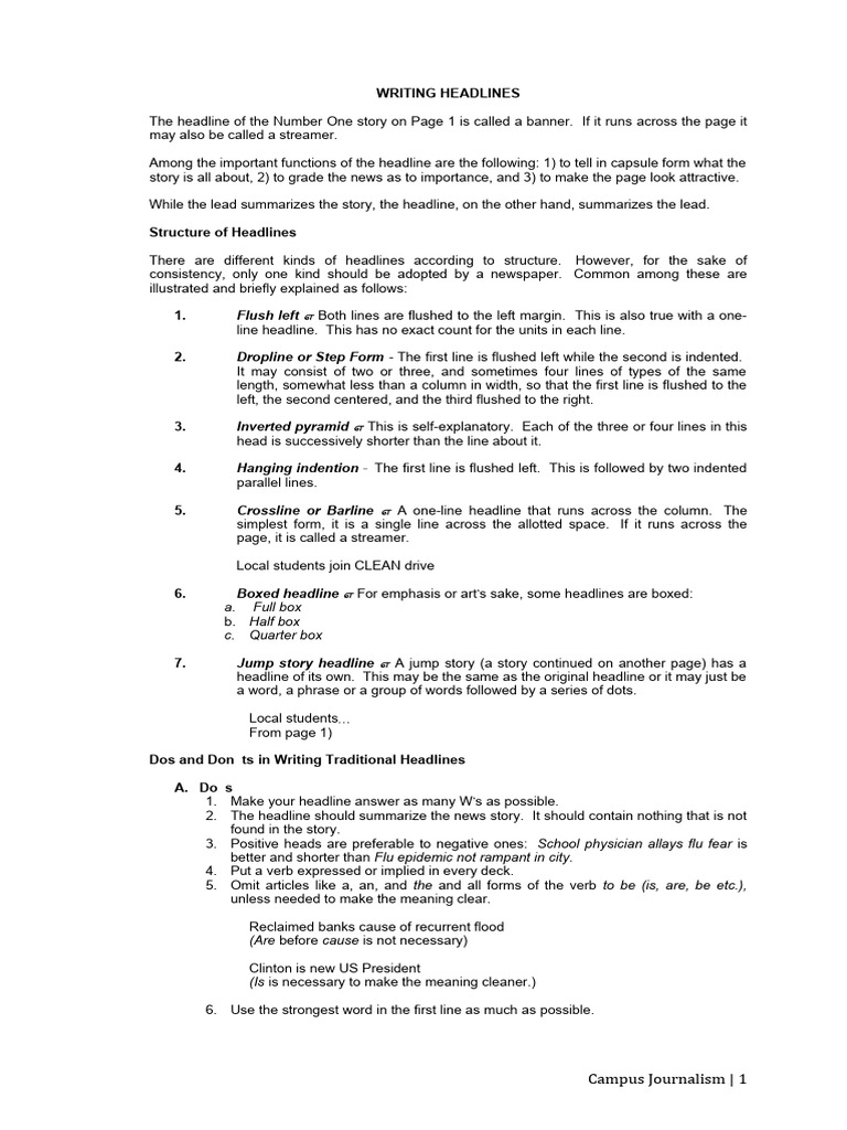 Campus Journalism Module | PDF