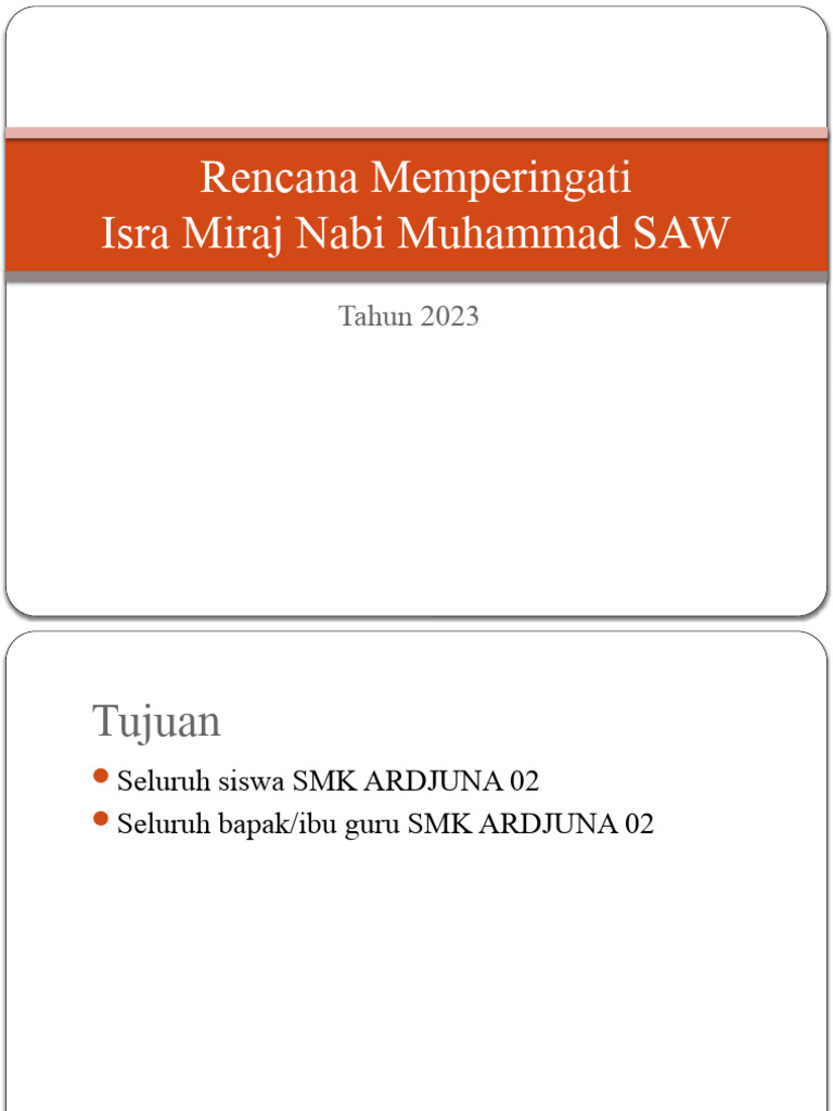 Rencana Isra Miraj 2023 | PDF
