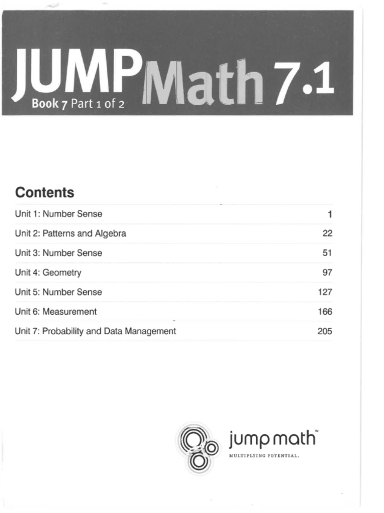 Jump Math 7.1 | PDF