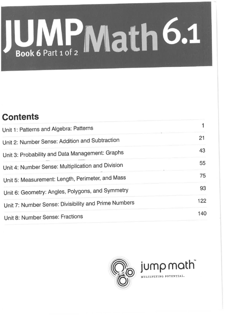 Jump Math 6.1 | PDF