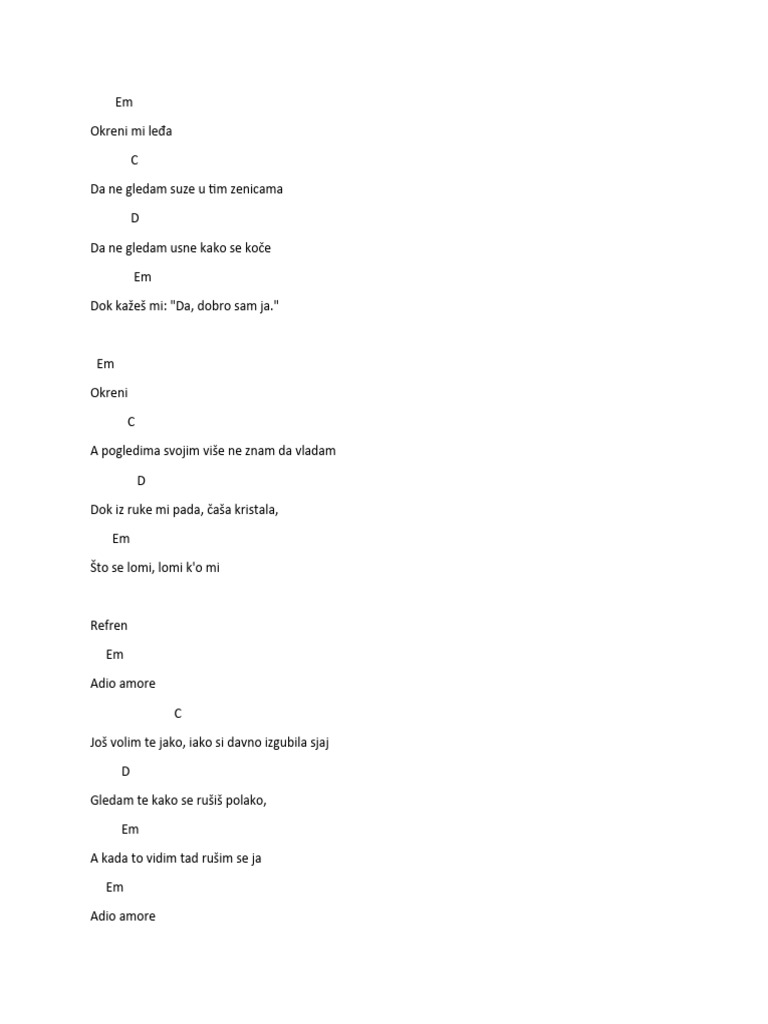 18. Adio Amore | PDF