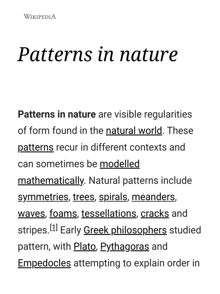 Patterns in Nature - Wikipedia | PDF