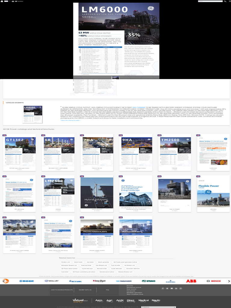 LM6000 Aeroderivative Gas Turbine - GE Power - PDF Catalogs - Technical ...