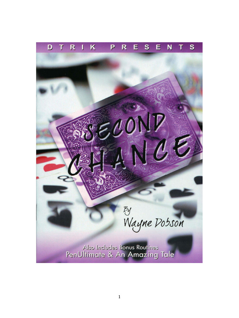 Wayne Dobson - Second Chance | PDF | Playing Cards