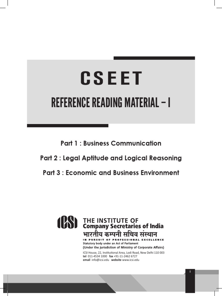 Cseet Reference Reading Material I | PDF