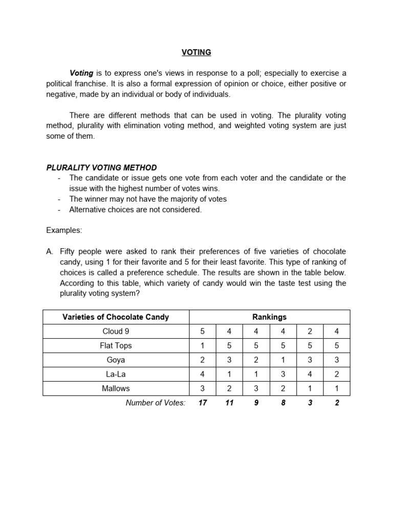 Module 6 Voting System Pdf Voting Public Opinion