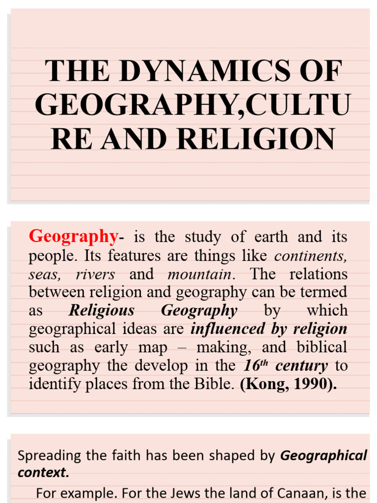 The Dynamics of Geography, Culture and Religion | PDF | Religious ...