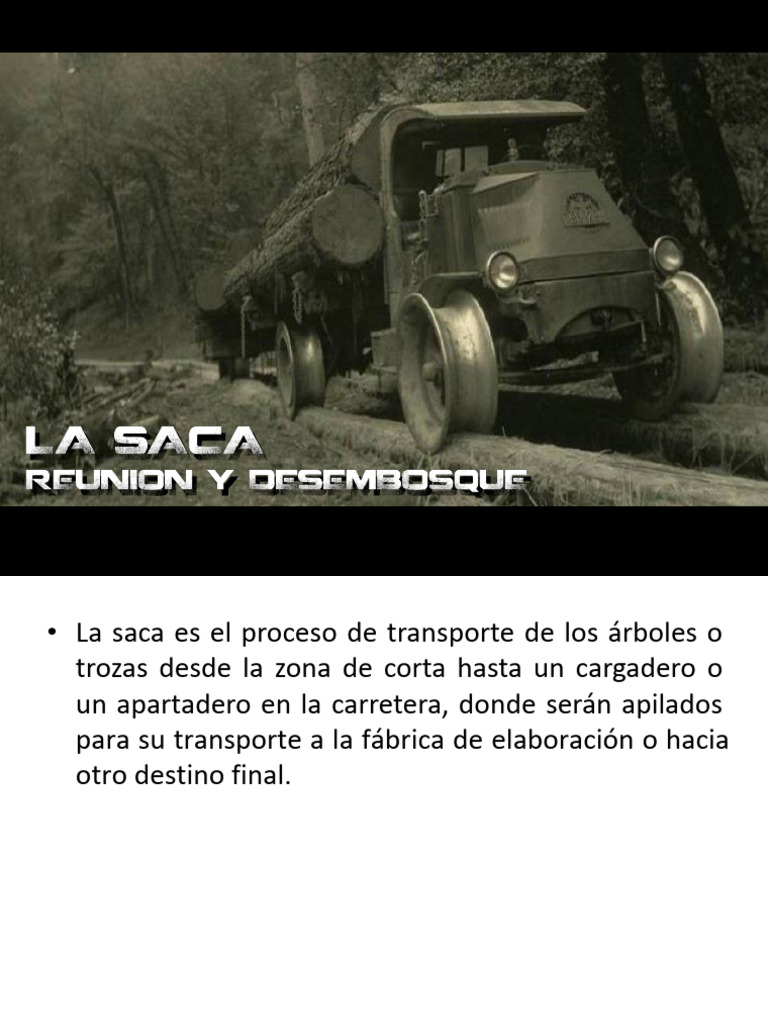 Proceso de Saca de Madera y Desembosque | PDF | Tractor | Bienes ...