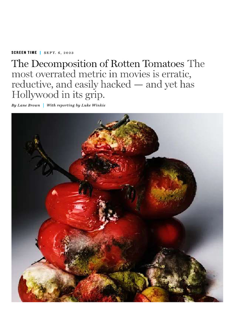 The Decomposition of Rotten Tomatoes | PDF
