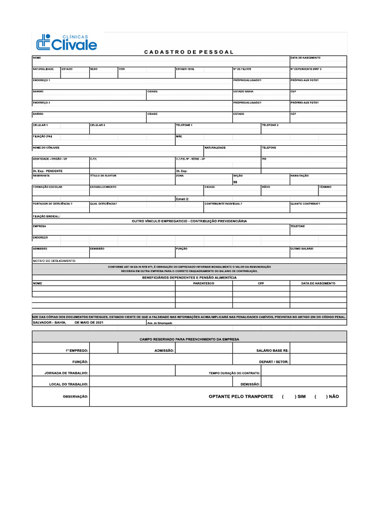 Cadastro De Processo