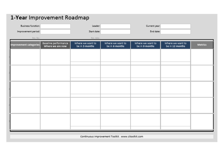 Improvement Roadmap 1 Year | PDF