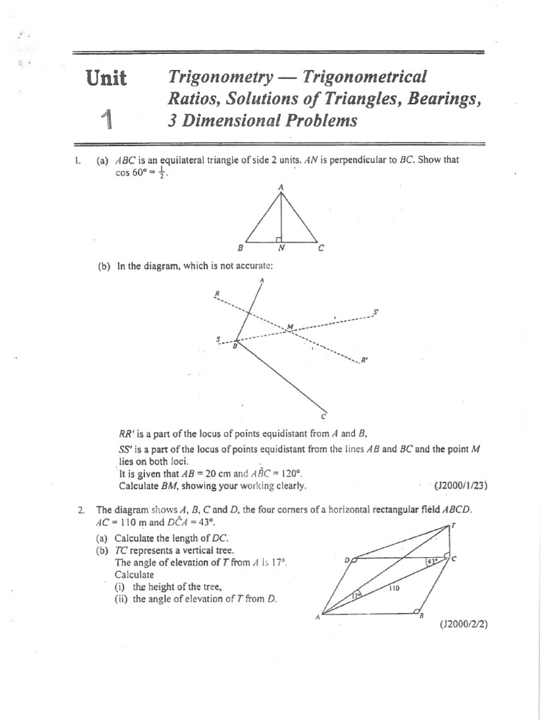 Unit 1 Trigonometry | PDF