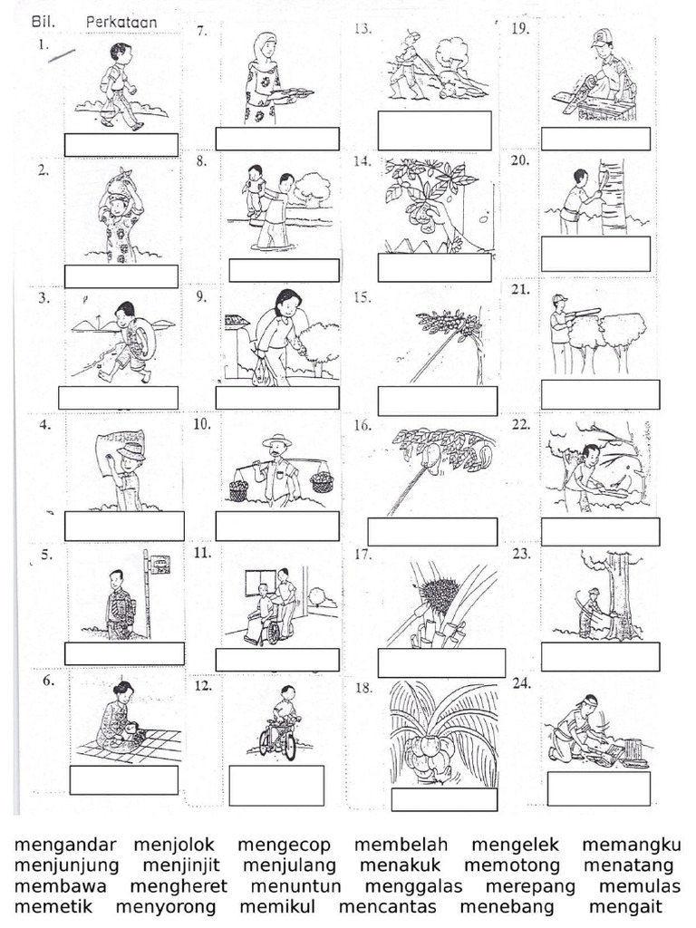 Gambar Kata Kerja BM | PDF