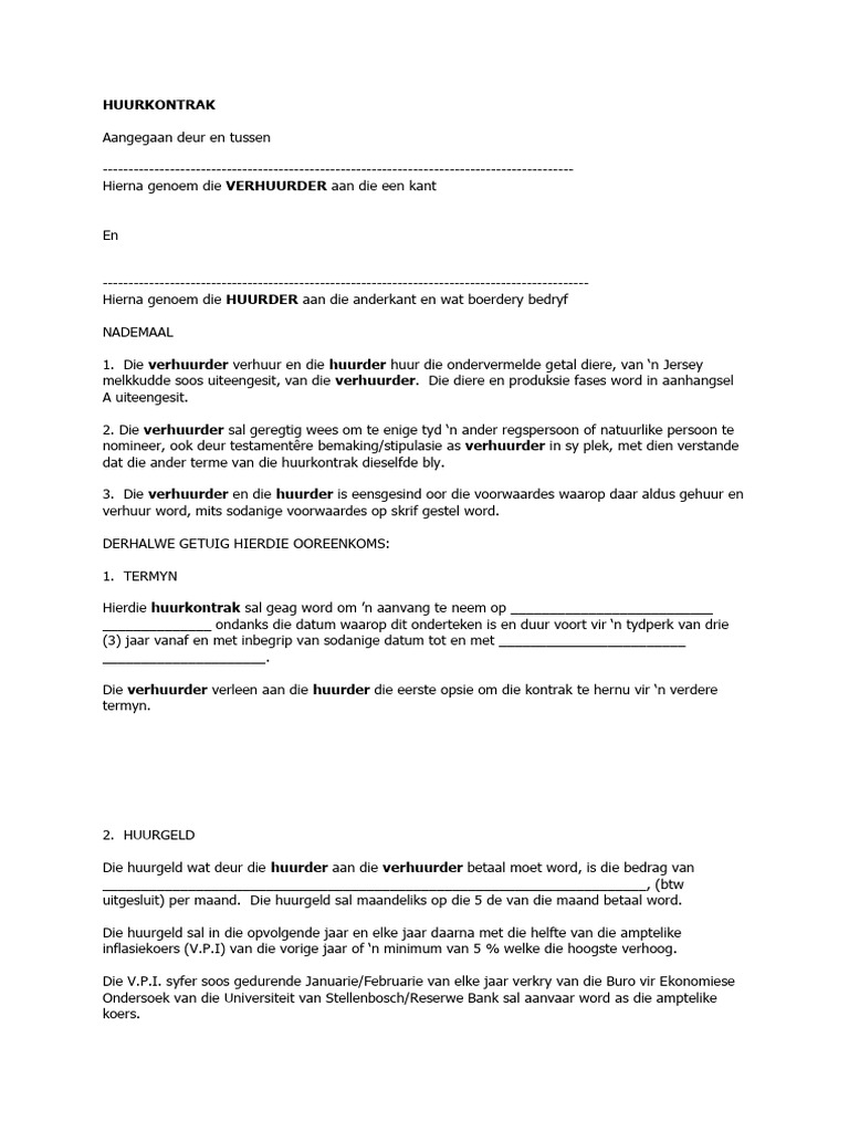 Huurkontrak | PDF