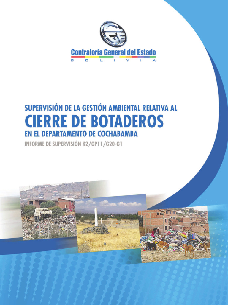 Supervisión de Cierre de Botaderos en Cochabamba | PDF