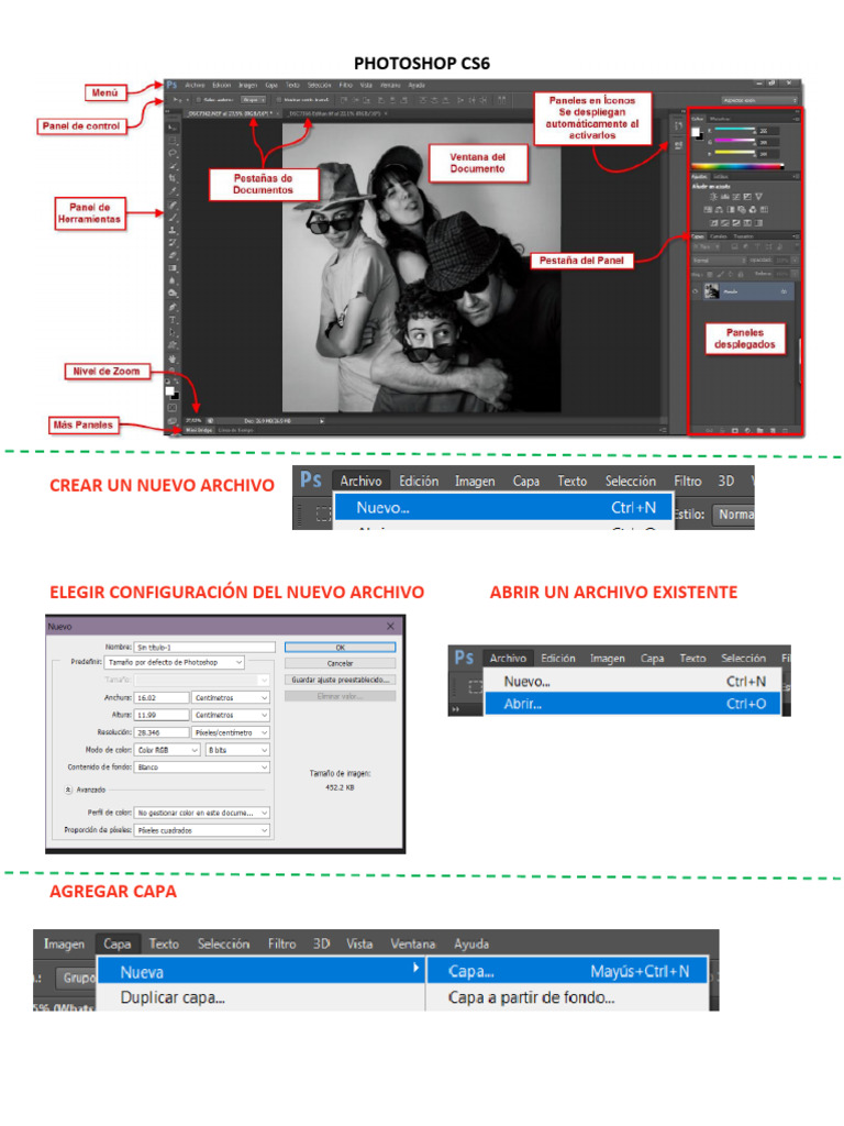 VENTANA Y HERRAMIENTAS DE PHOTOSHOP CS6 | PDF