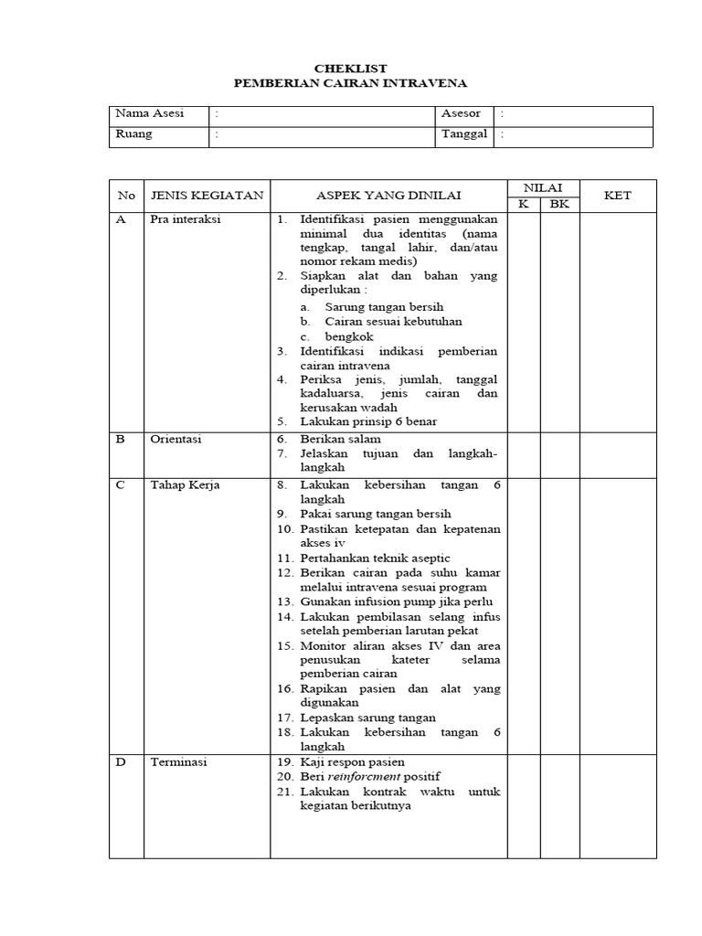 Pemberian Obat Intravena Melalui Selang Infus | PDF
