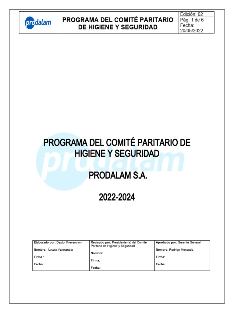 Programa de CPHS | PDF