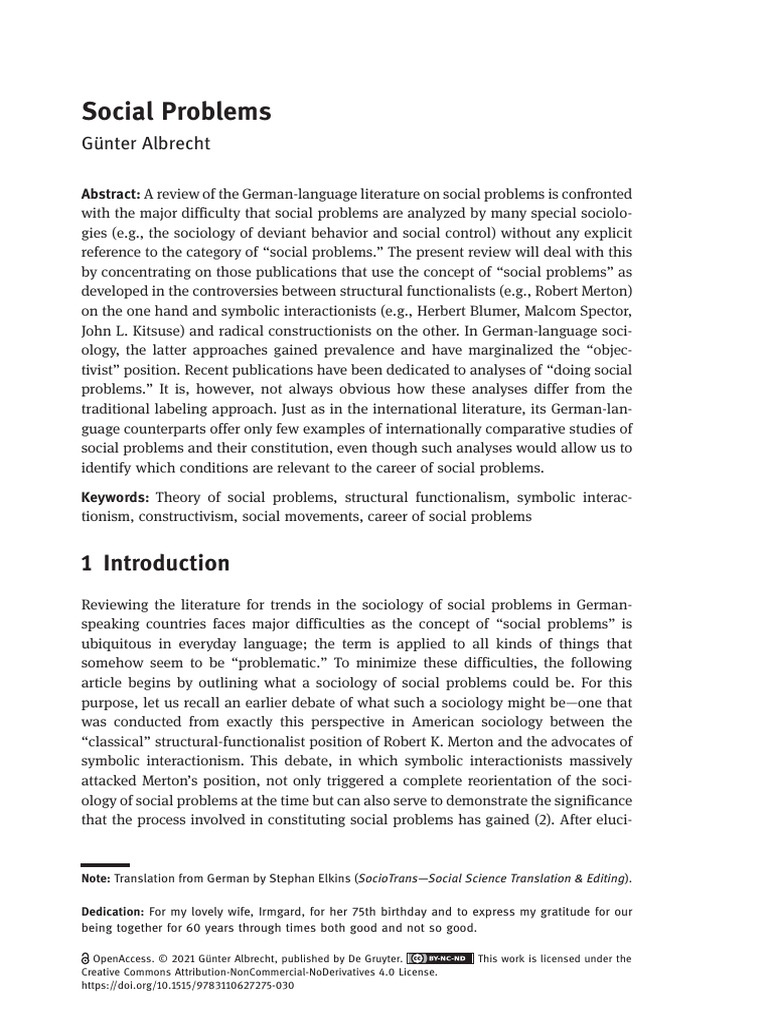 Social Problems | PDF