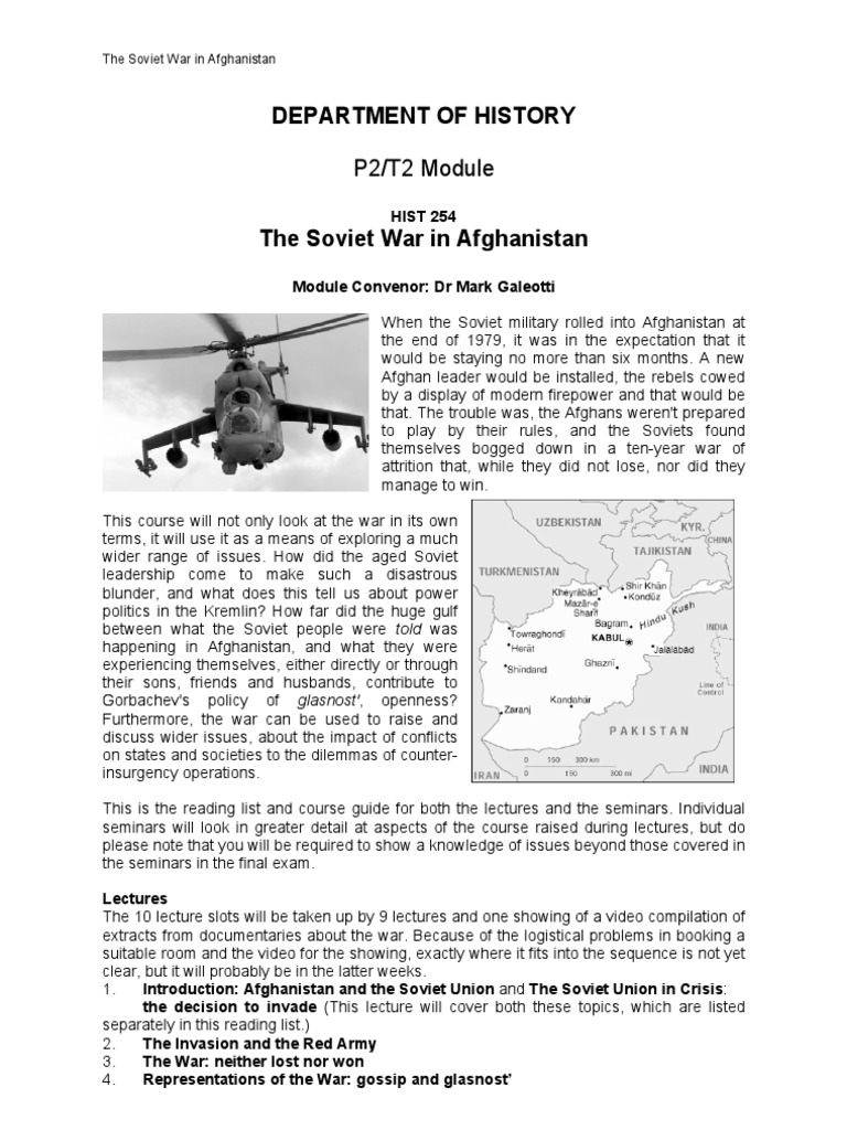 HIST254 Lecbib | PDF | Soviet–Afghan War | Soviet Union