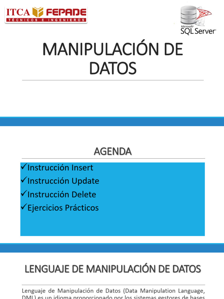 Lenguaje de Manipulacion de Datos - Clase - Semana 9 | PDF ... Lenguaje de Manipulacion de Datos - Clase - Semana 9 | PDF ...