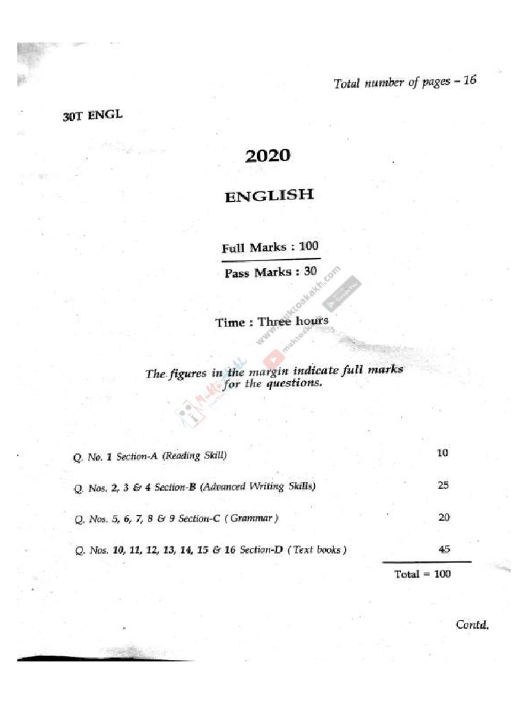 2020 HS English | PDF