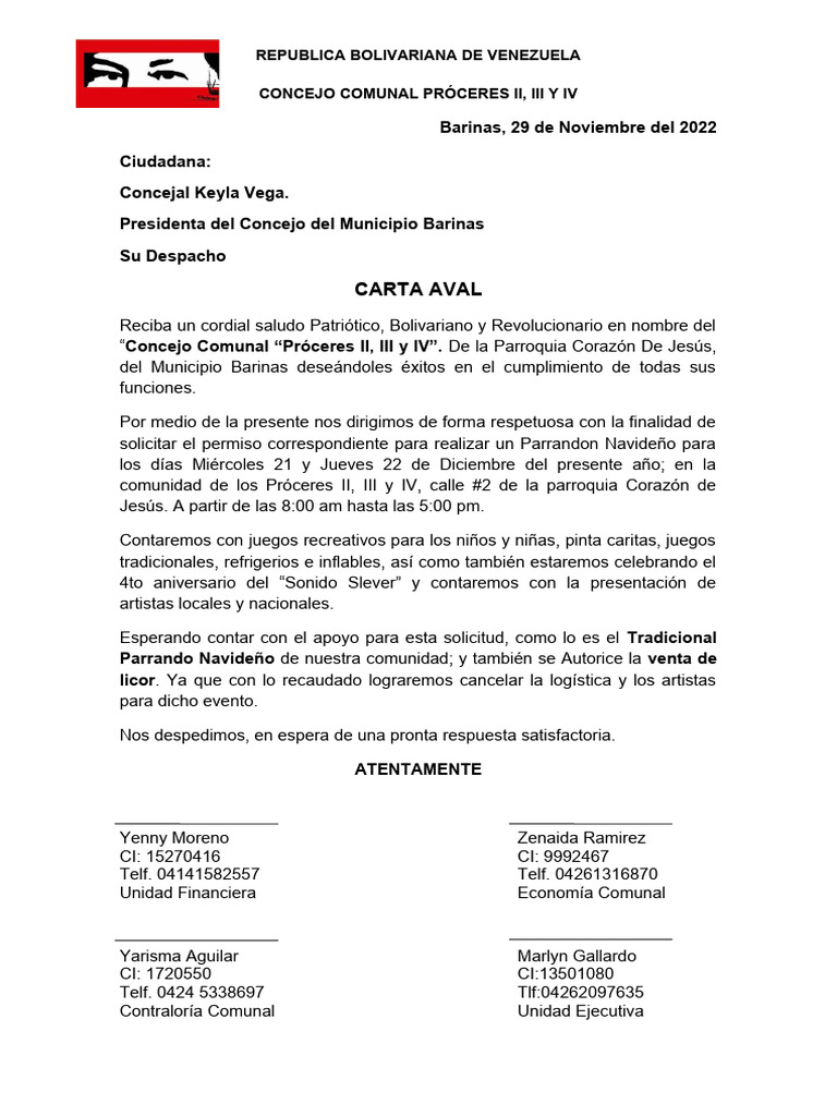 Carta Aval | PDF
