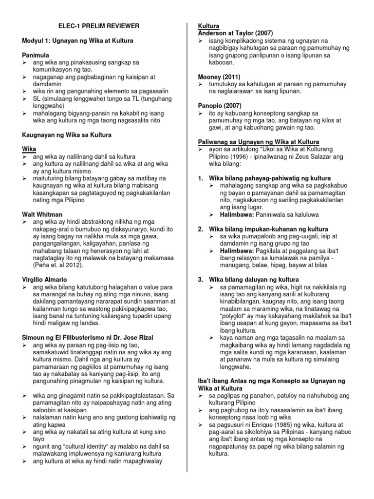 Elec-1 (Prelim Reviewer) | PDF