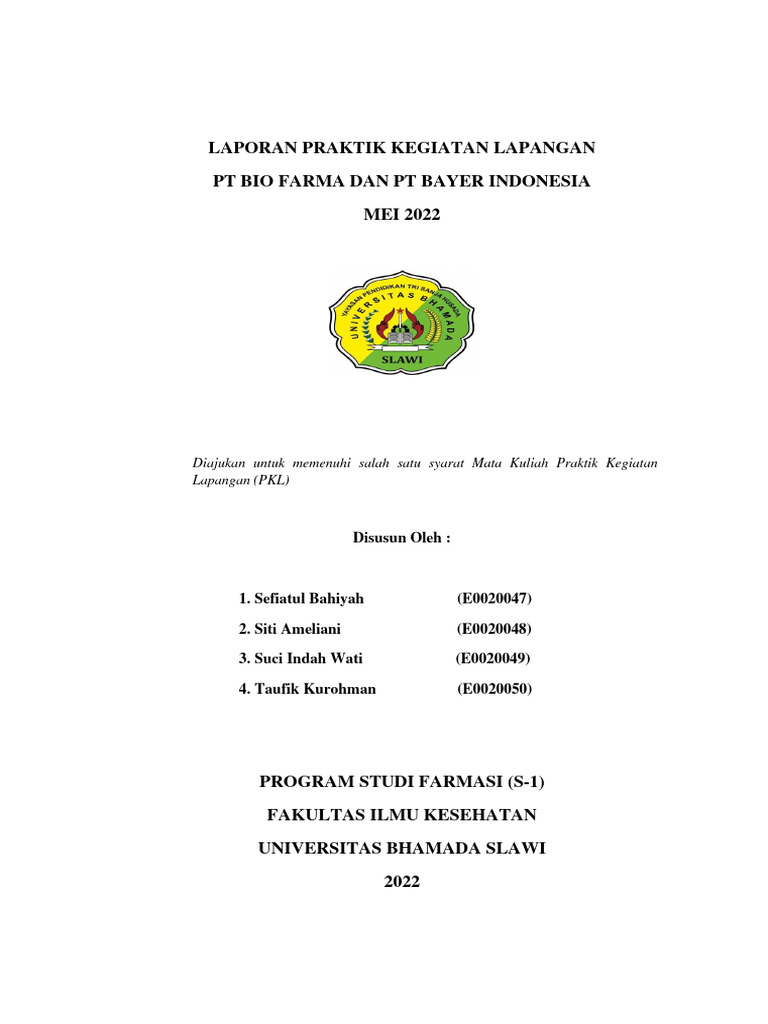 Laporan PKL - (Kelompok 2) | PDF