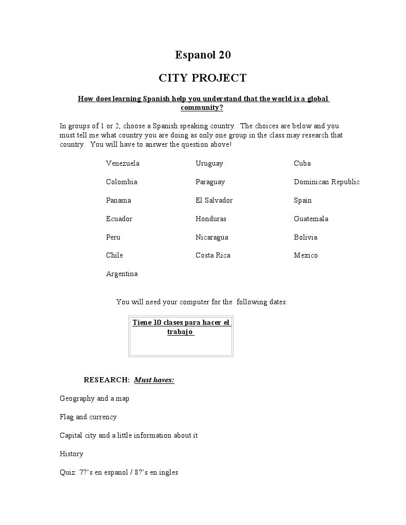 City Project Mar 2011 | PDF | Spanish Language | Languages