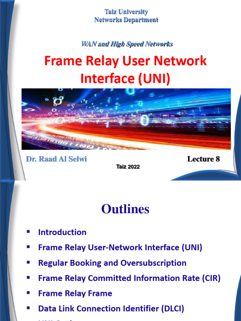 Frame Relay Network Lecture 8 | PDF