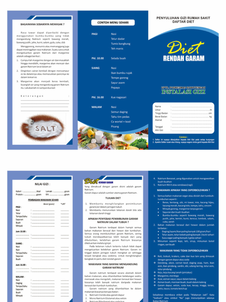 Diet Rendah Garam | PDF
