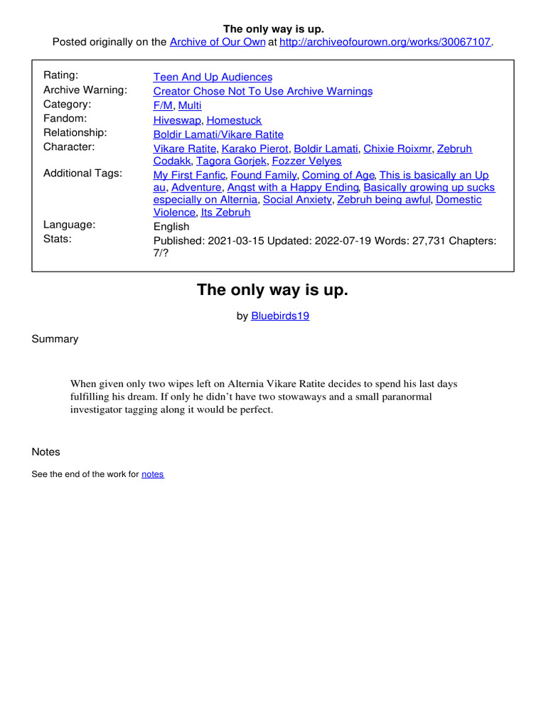 The Only Way Is Up | PDF | Screw