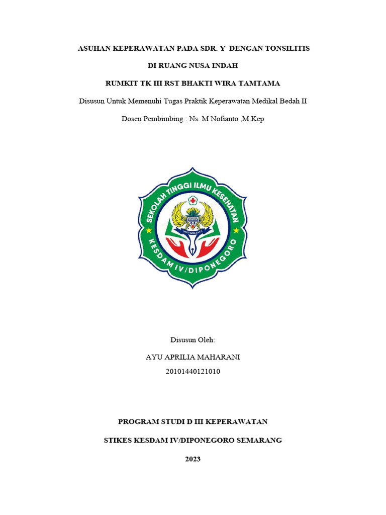 KMB 2 - Askep KMB Tonsilitis | PDF