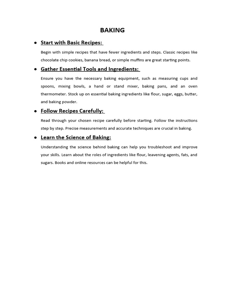 Baking | PDF