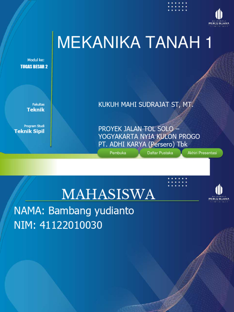 Tugas Besar 2 - Bambang Yudianto - 41122010030 - Mektan 1 | PDF