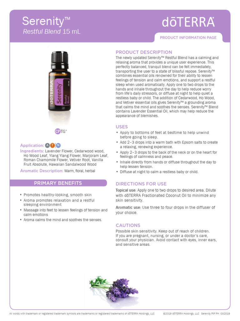 Serenity Oil | PDF