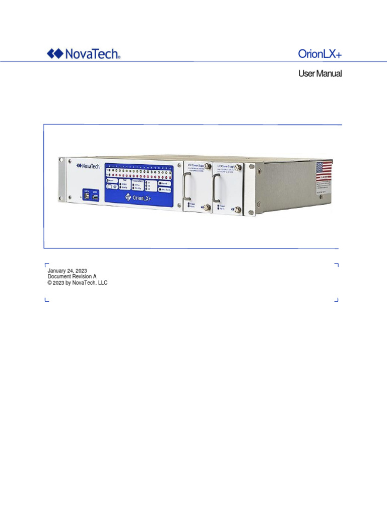 OrionLX User Manual RevA-1689592780 | PDF | Graphical User Interfaces ...