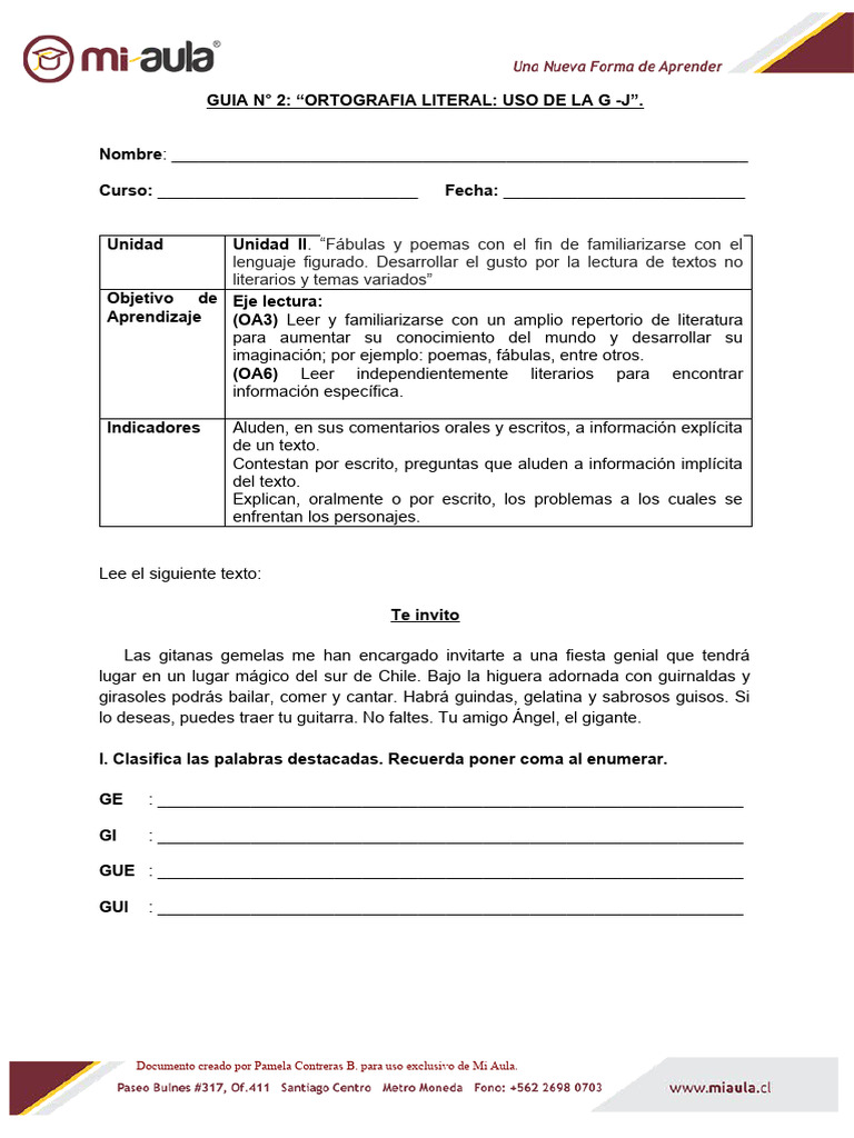 Guia 2 Uso de La G J Corregir | PDF
