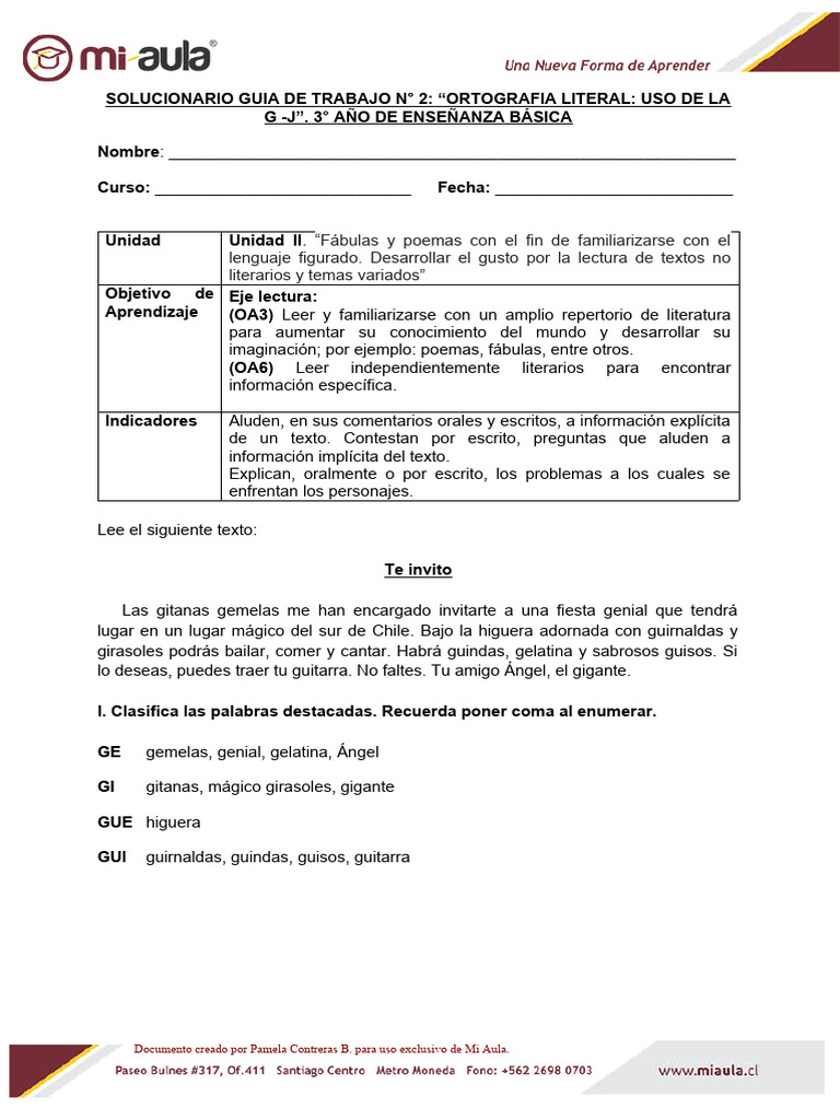 Solucionario Guia 2 Uso de La G J | PDF | Ficción general