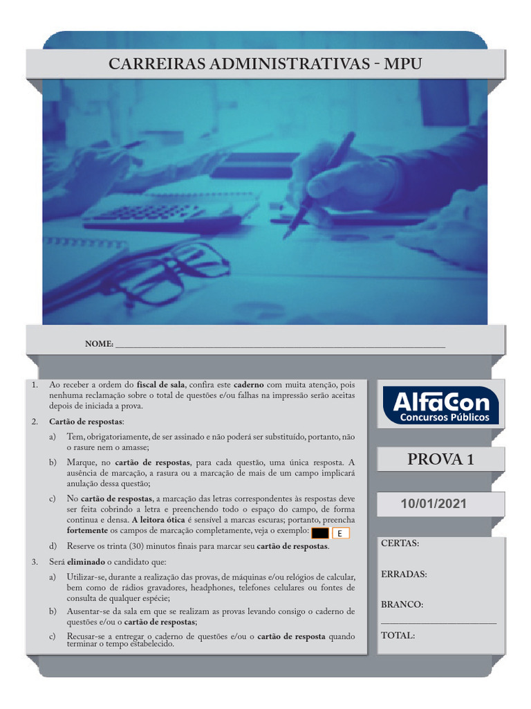 Mpu - Caderno de Prova | PDF