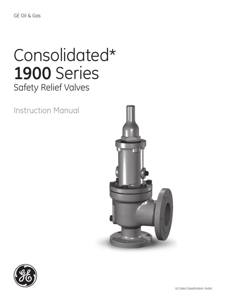 1900 Series Safety Relief Valve Iom Gea19379b | PDF | Valve | Pressure