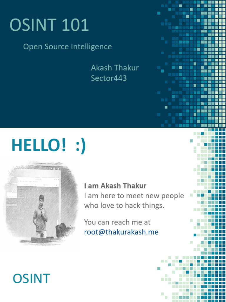 OSINT 101: Introduction to Techniques | PDF | Computers