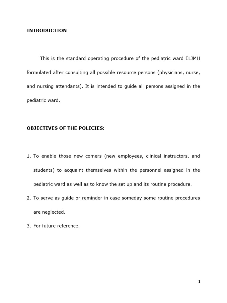 Page1 Pedia | PDF | Nursing | Hospital