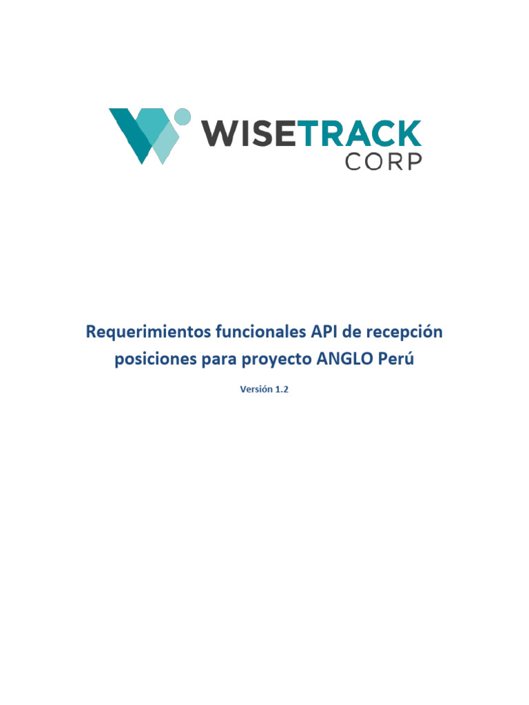 Wisetrack - Definición Servicio Web Anglo Perú | PDF