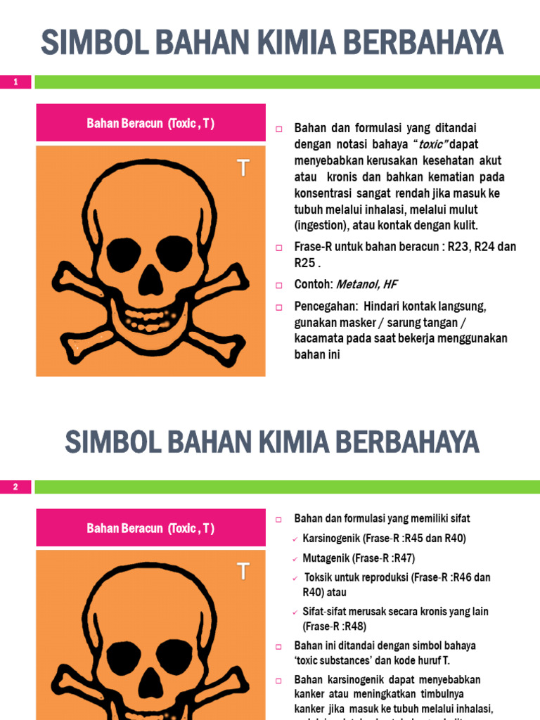 Symbol Bahaya Bahan Kimia | PDF