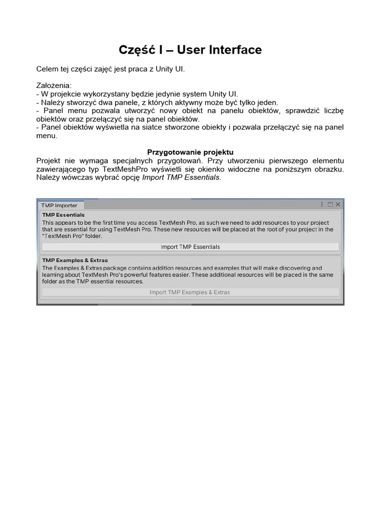 Unity-04 User Interface | PDF
